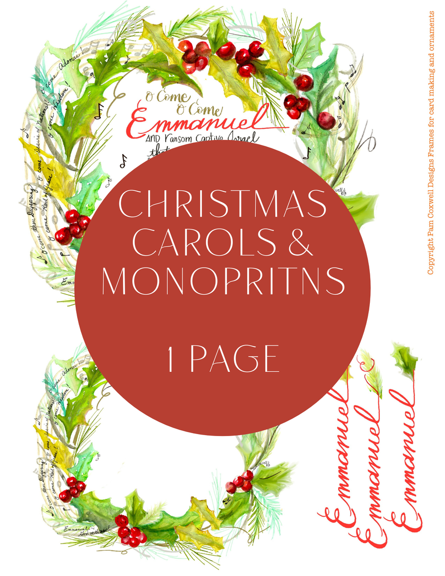 Christmas Carols Art Printables – Pam Coxwell Designs