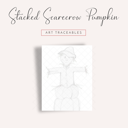 Stacked Scarecrow Pumpkins Traceable – Pam Coxwell Designs